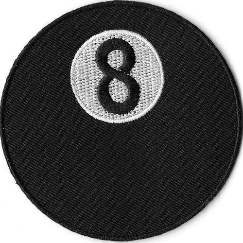 FLAMING EIGHT BALL Patch Iron-on Embroidered Applique - Etsy