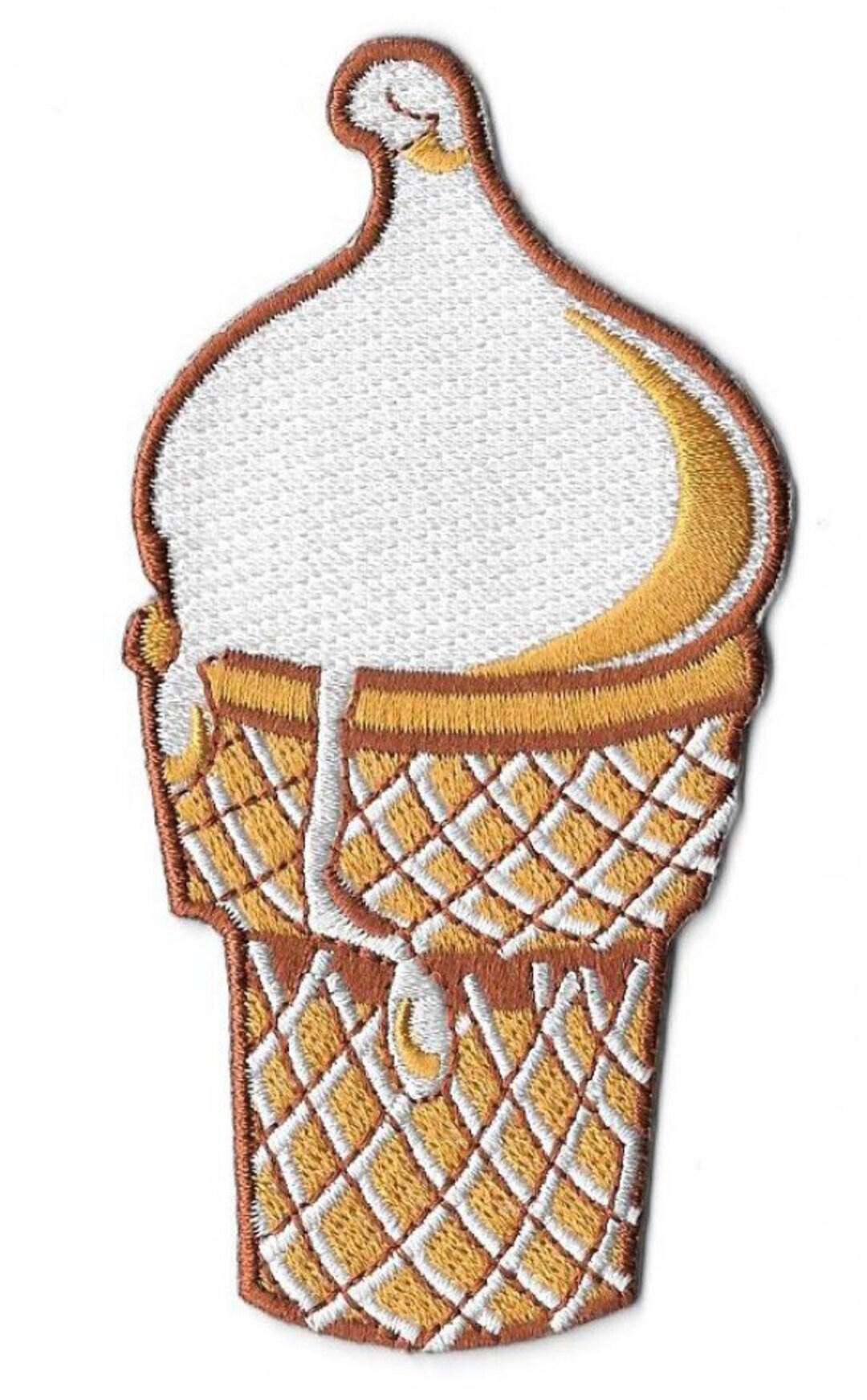 Ice Cream Cone Embroidered Patch / Iron-on Applique - Etsy
