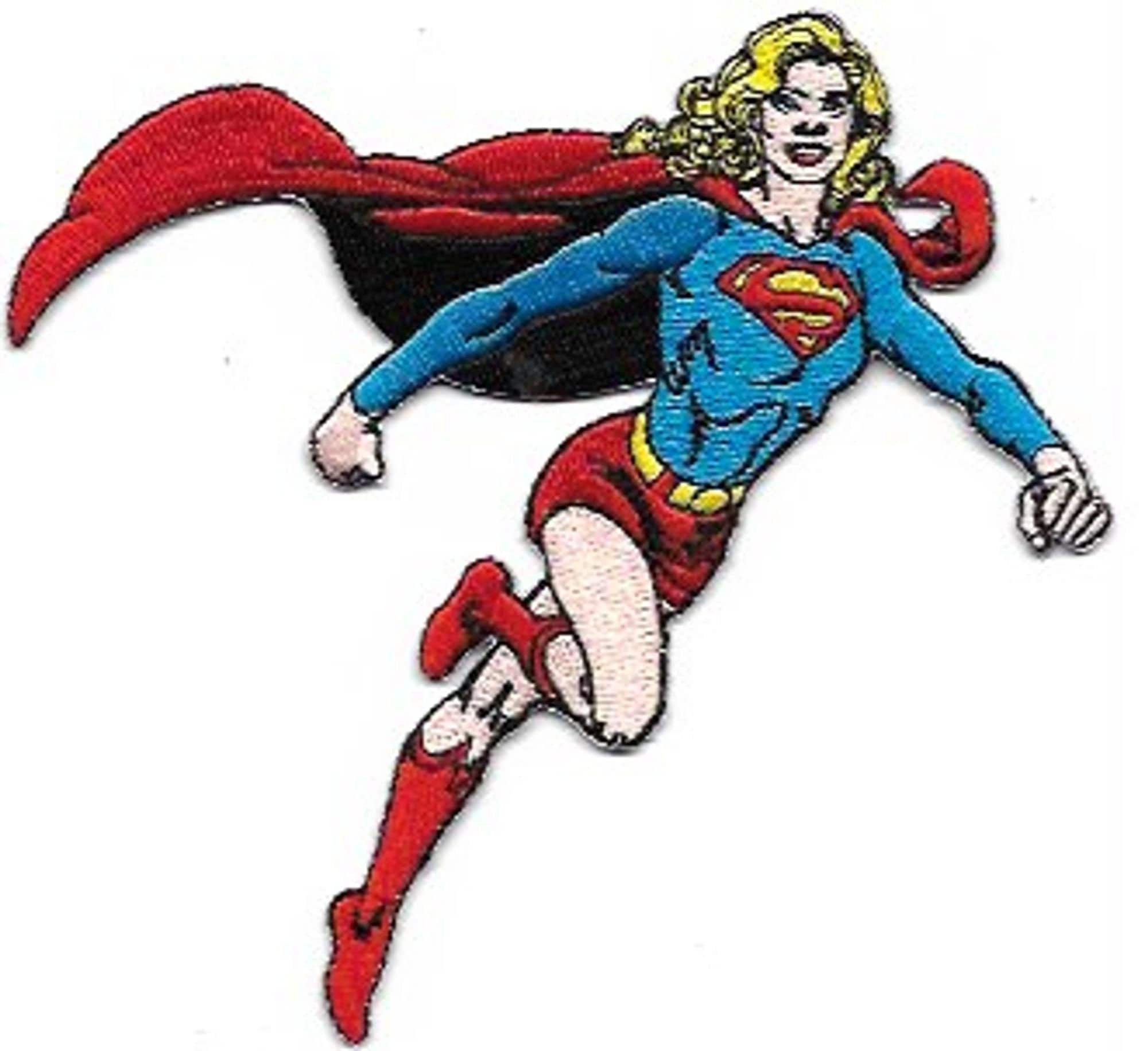 Supergirl Flying Patch / Iron On Applique Superhero Costume | Etsy