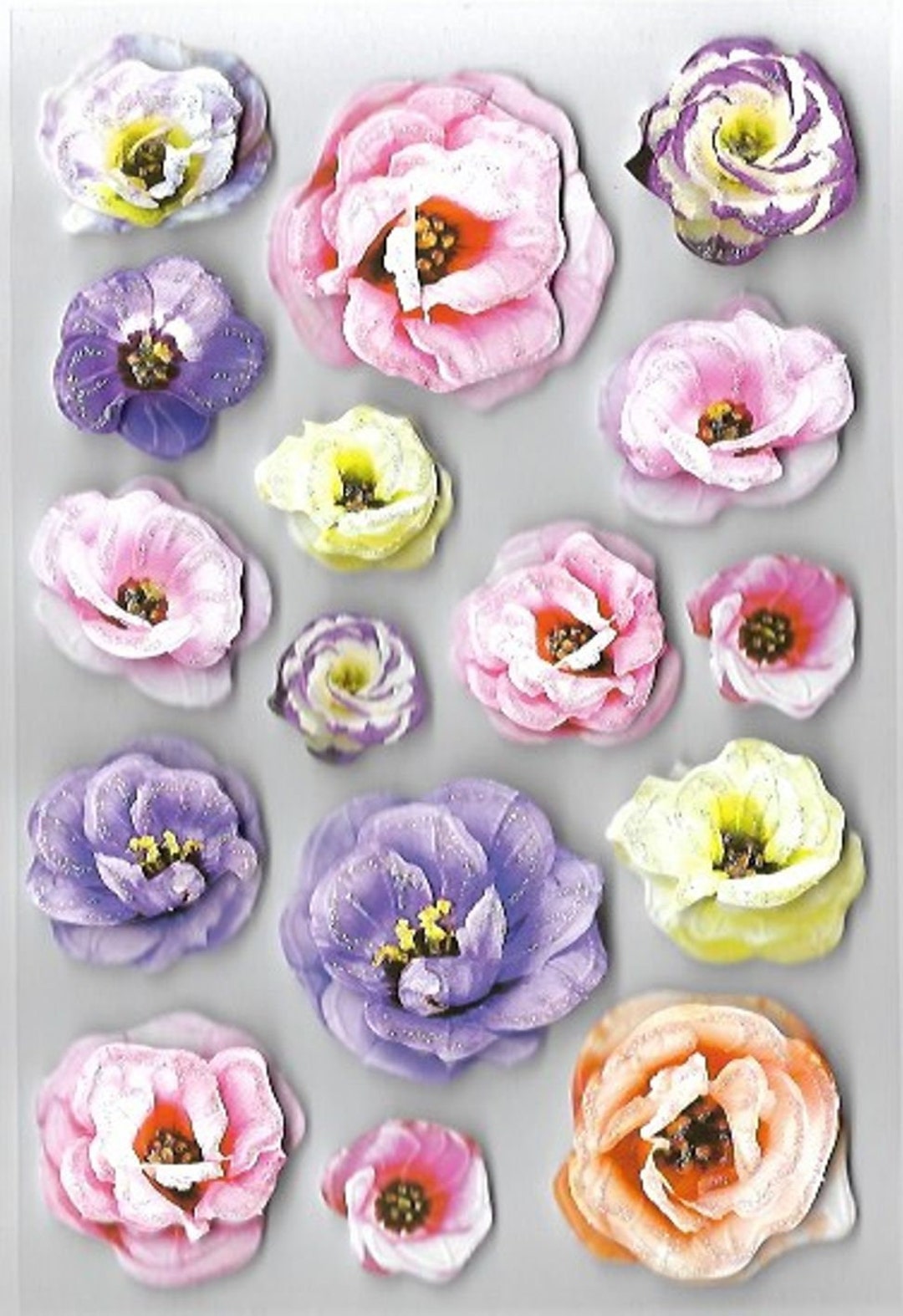 Pretty Flower Stickers | 3D Flower Sticker Set With Pop-up Paper ...