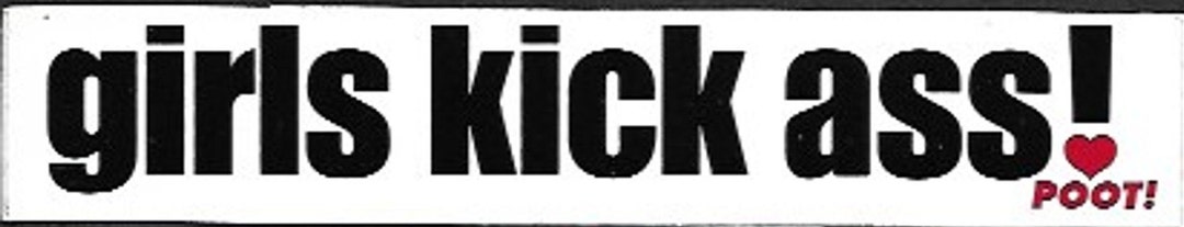 Girls Kick Ass Skateboard Sticker | 1990s Deadstock | Girl Power ...