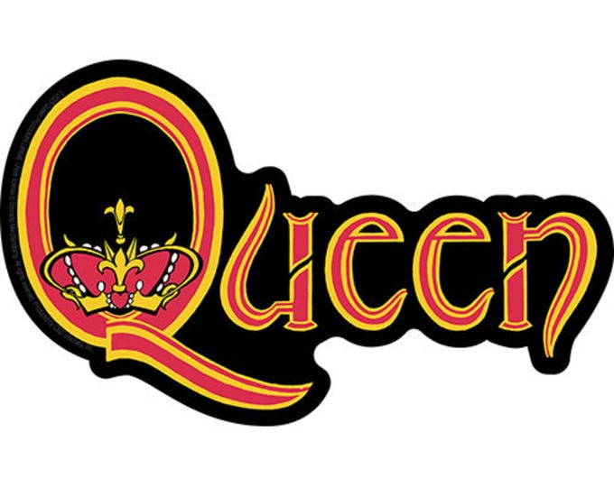 Queen 1973 Logo Vinyl Sticker | Licensed Band Merchandise | Rock ...