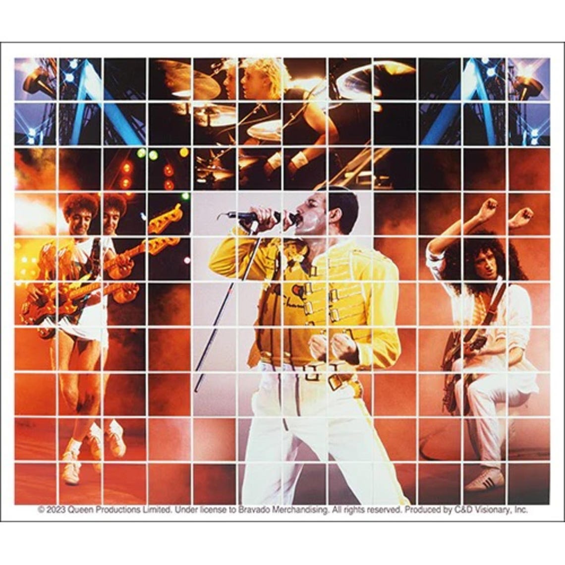 Queen Grid Vinyl Sticker | Licensed Band Merchandise | Rock Stickers ...