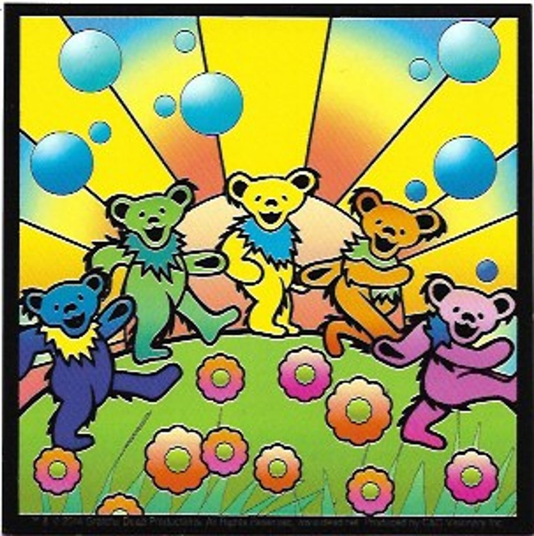 Grateful Dead Dancing Bears Sticker / Decal, Sixties, Retro, Hippie ...