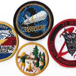 Vintage Embroidered Round Patch | Retro Sew-on Badge Assortment | Club ...