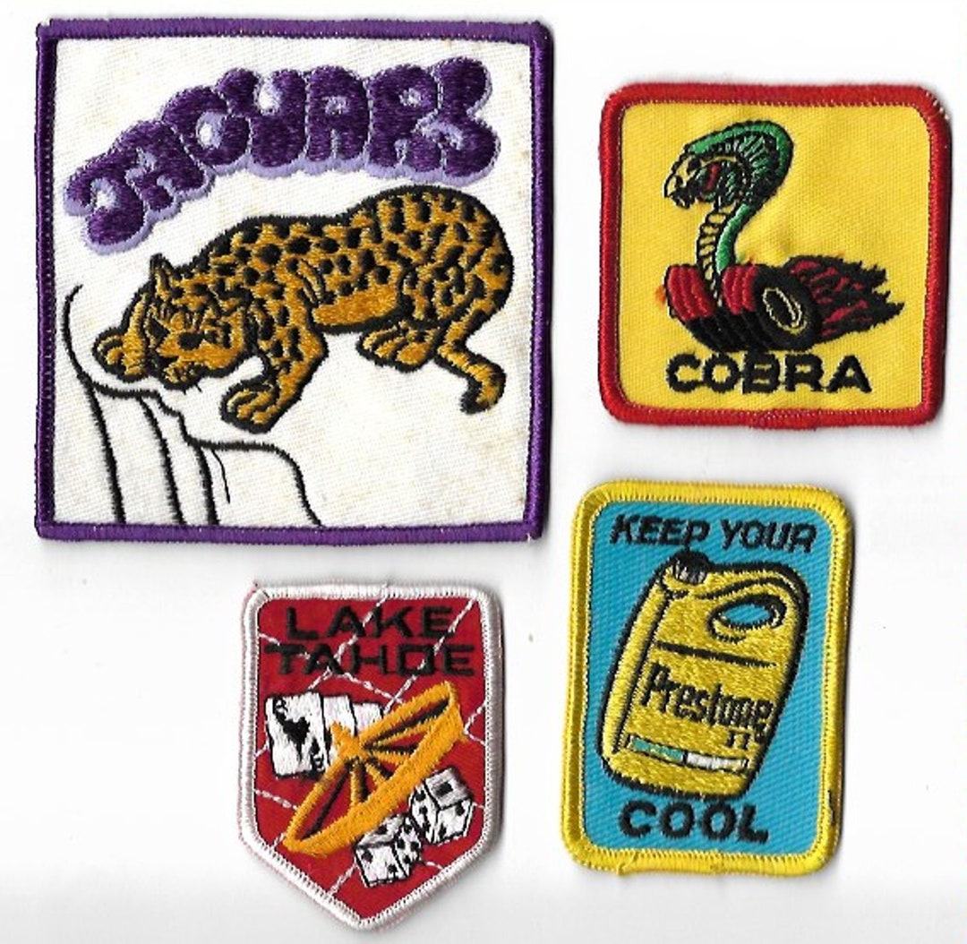 Vintage Embroidered Patch Retro Sew-on Badge Assortment Club Patches ...