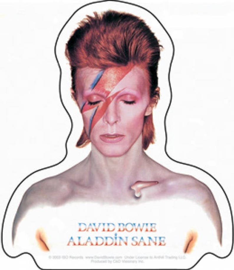 David Bowie Aladdin Sane Vinyl Sticker | Officially Licensed | Glam ...