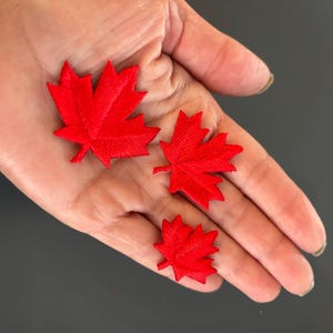 Canada Maple Leaf Embroidered Patch / Iron on Applique | Canadian Flag ...