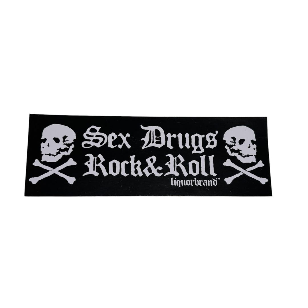 Sex Drugs Rock and Roll Skully Bumper Sticker | Vintage Sticker | New ...