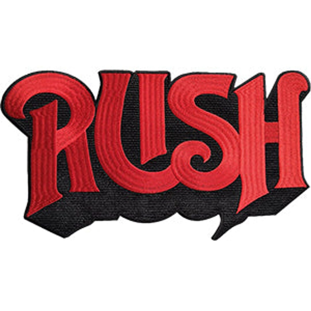 Rush Logo Oversized Embroidered Patch | Iron on Appliqué | Large Patch ...