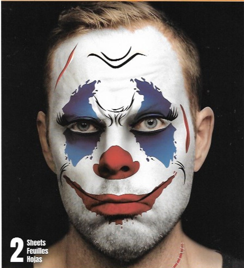 Clown Tattoo Set | Temporary Tattoos | Scary Clown | Costume Accessory ...