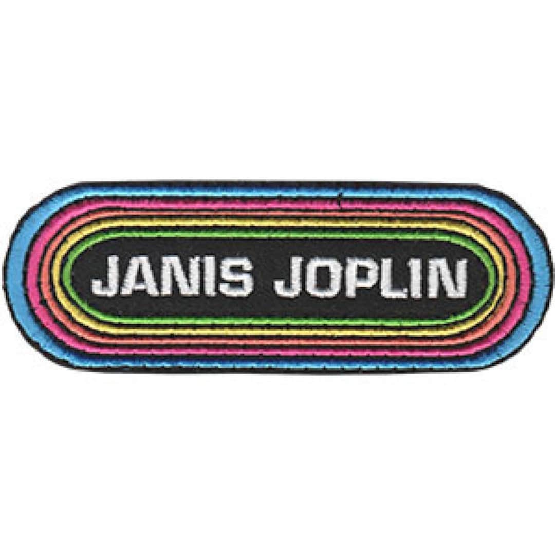 Janis Joplin Rainbow Logo Embroidered Patch / Iron-on Applique ...