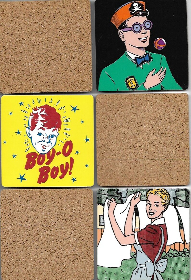 Retro Coasters | Nostalgia Assortment | New and Unused | Set of 6 ...