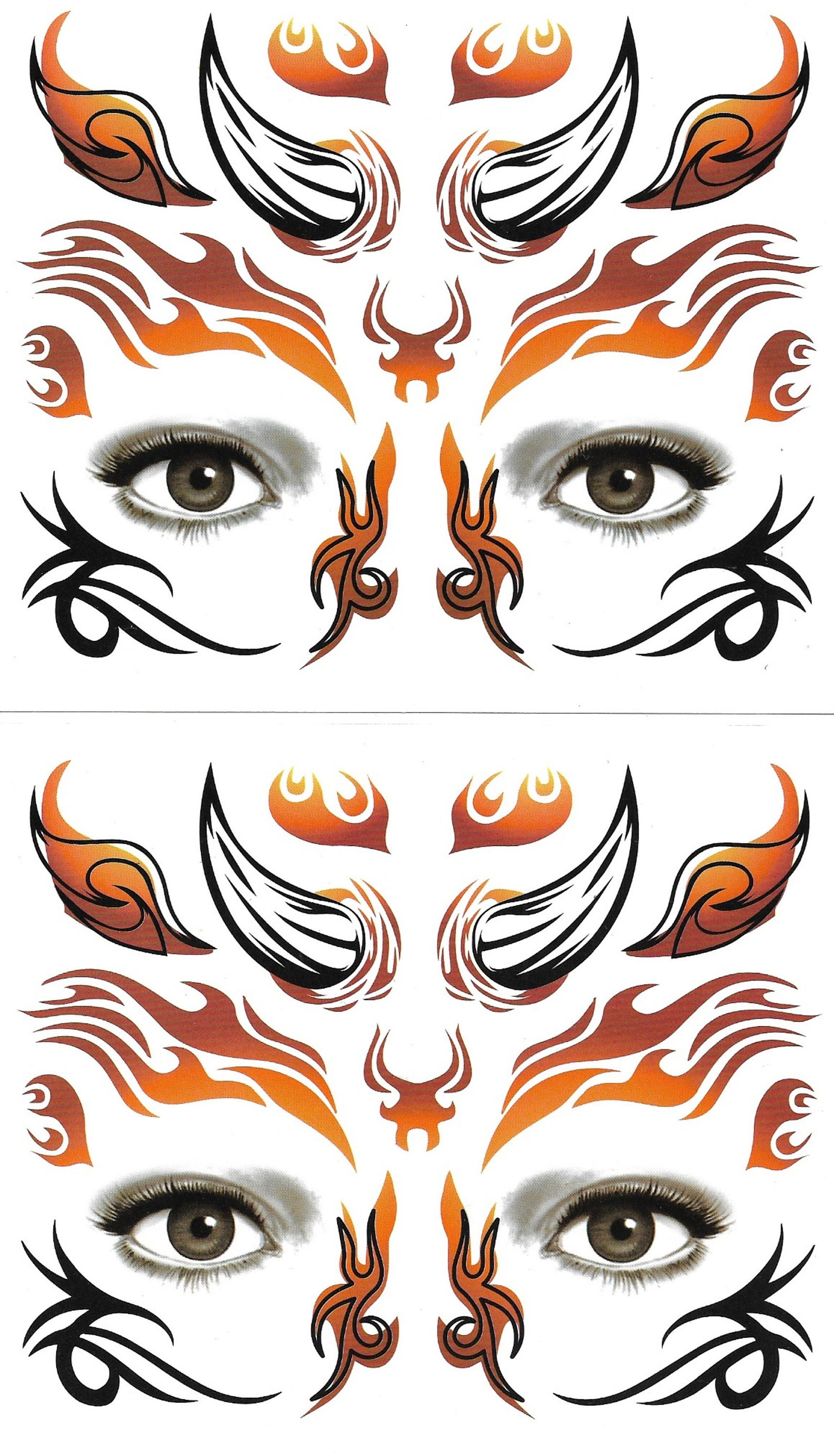 Temporary Tattoos | Devil Motif | Costume Accessory | Unisex ...
