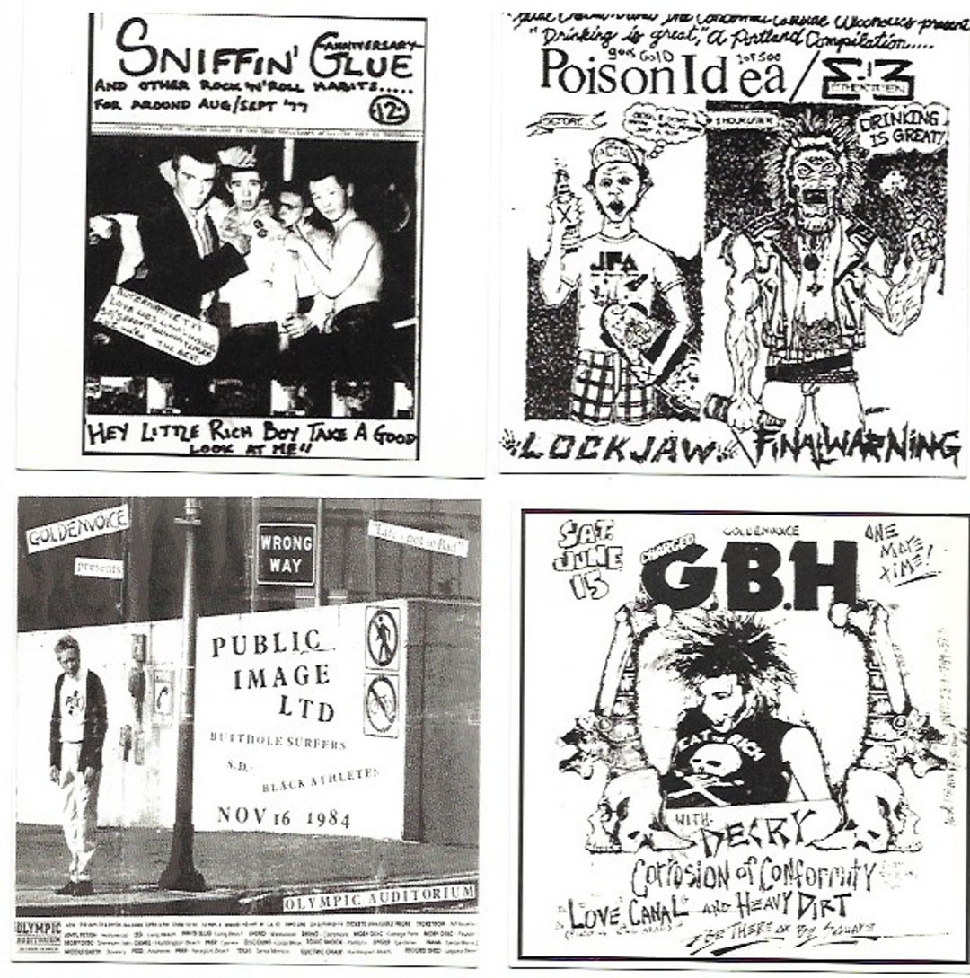Vintage Punk Sticker | Assorted Punk Bands | Music | Gig Posters ...