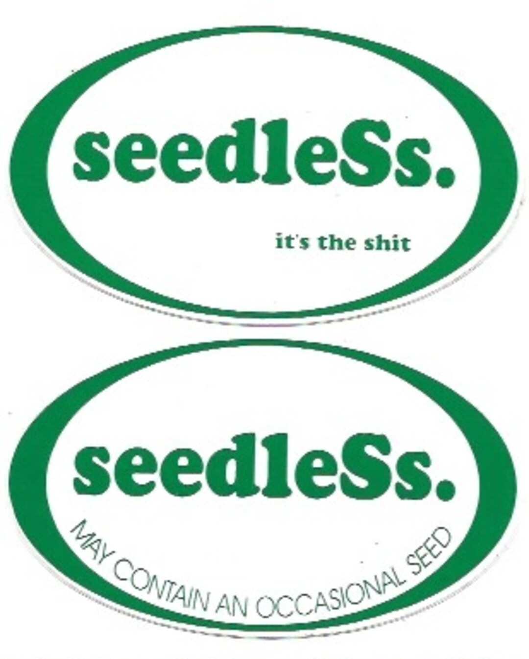 Seedless Vinyl Sticker / Decal Vintage Stock From 1990s New and Unused ...