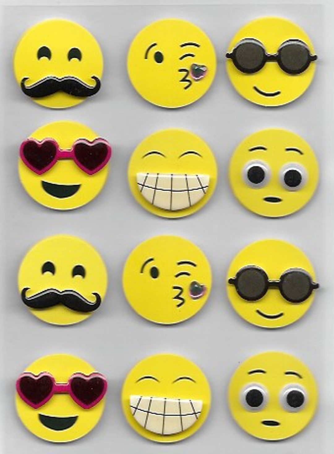 Handmade Emoji Sticker Set Cute 3D Emoji Stickers for Crafting and ...