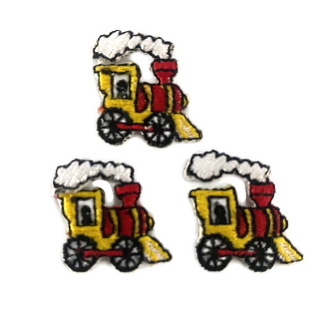 Choo Choo Train Mini Iron-on Patches | Set of 3 Pieces | Iron-on ...