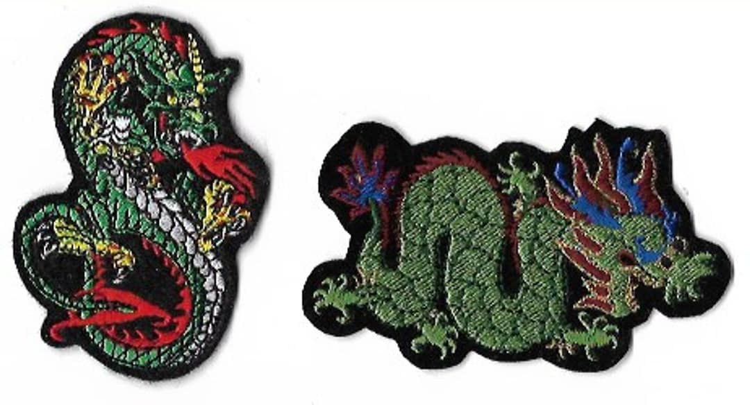 Vintage Dragon Patch Assortment / Iron on Applique, Martial Arts, Asian ...