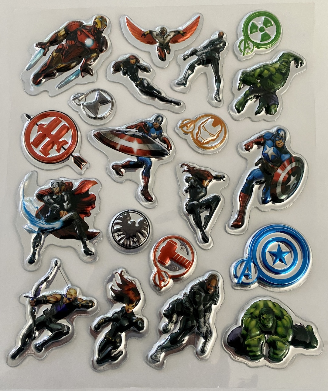 Marvel Avengers Puffy 3D Sticker Set | 20 Metallic Superhero Stickers ...