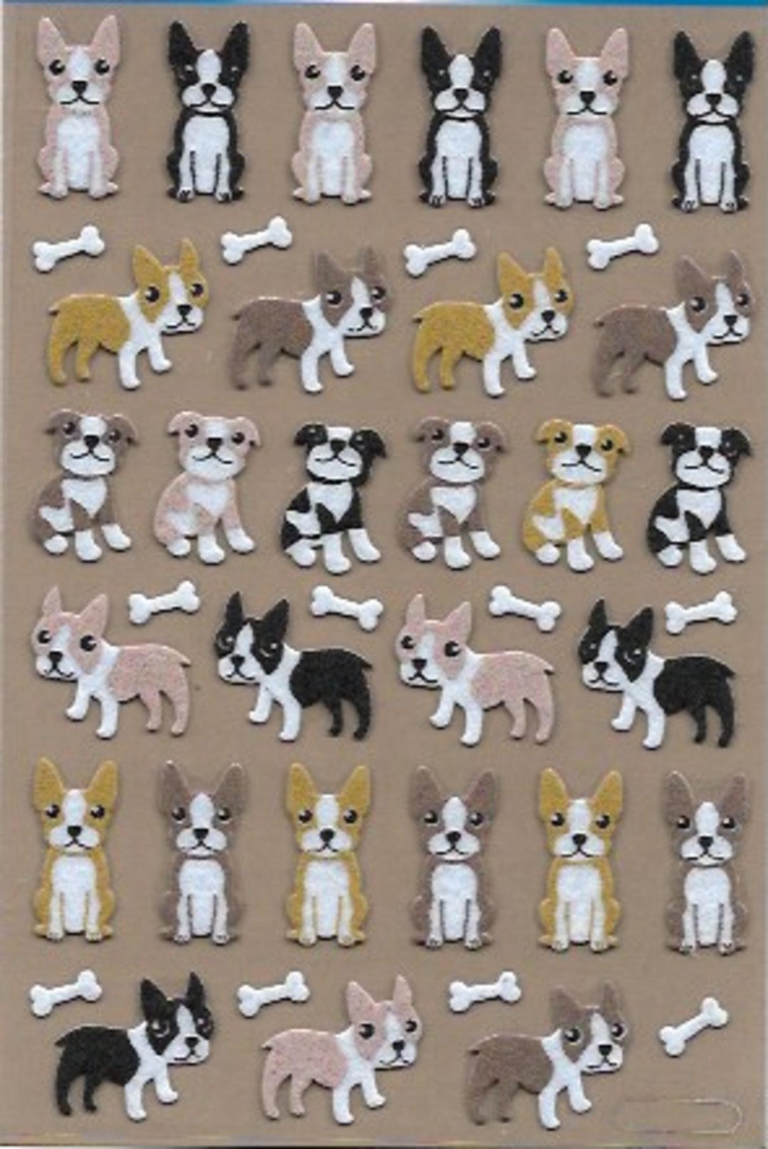 Dog and Bone Sticker Set | 40+ Adorable Embossed Dog and Bone Stickers ...