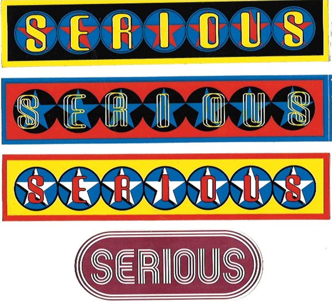 Serious Vintage Sticker | Bumper Sticker | Deadstock Sticker From the ...