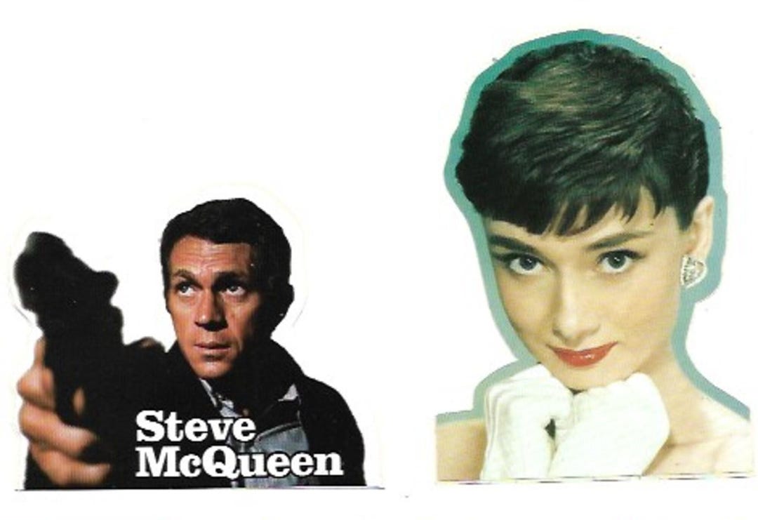 Famous Movie Stars Vintage Stickers | Iconic Personalities | Retro ...