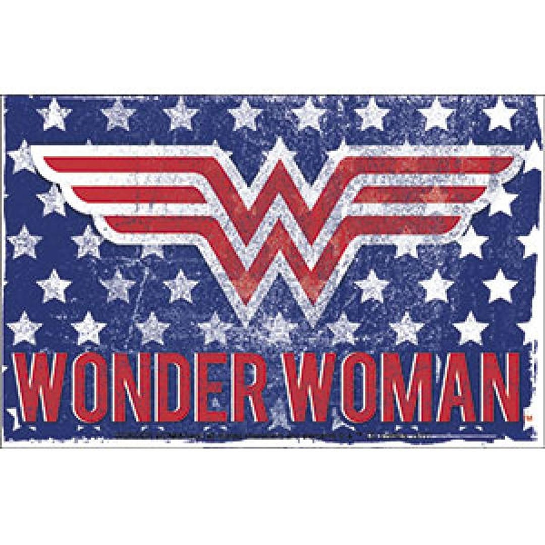 Wonder Woman Stars and Stripes Officially Licensed Vinyl Sticker ...