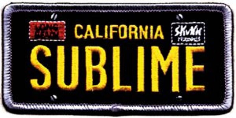 Sublime License Plate Embroidered Patch / Iron on Applique - Etsy