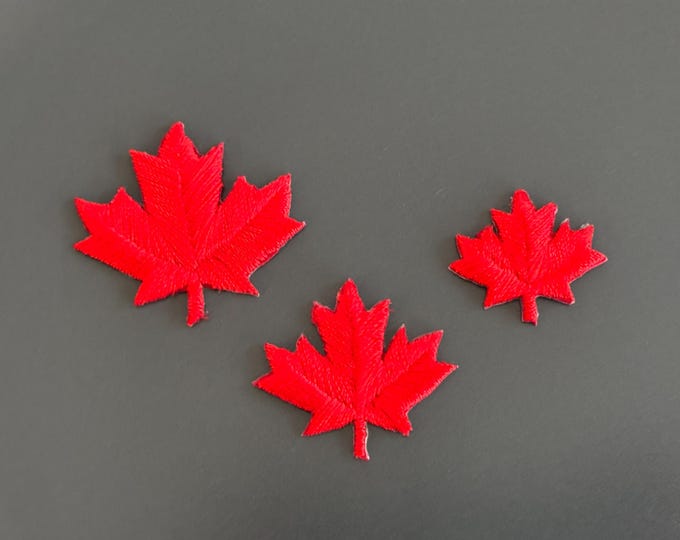 Maple Leaf Embroidered Patch, Canada Flag Maple Leaf, Custom ...