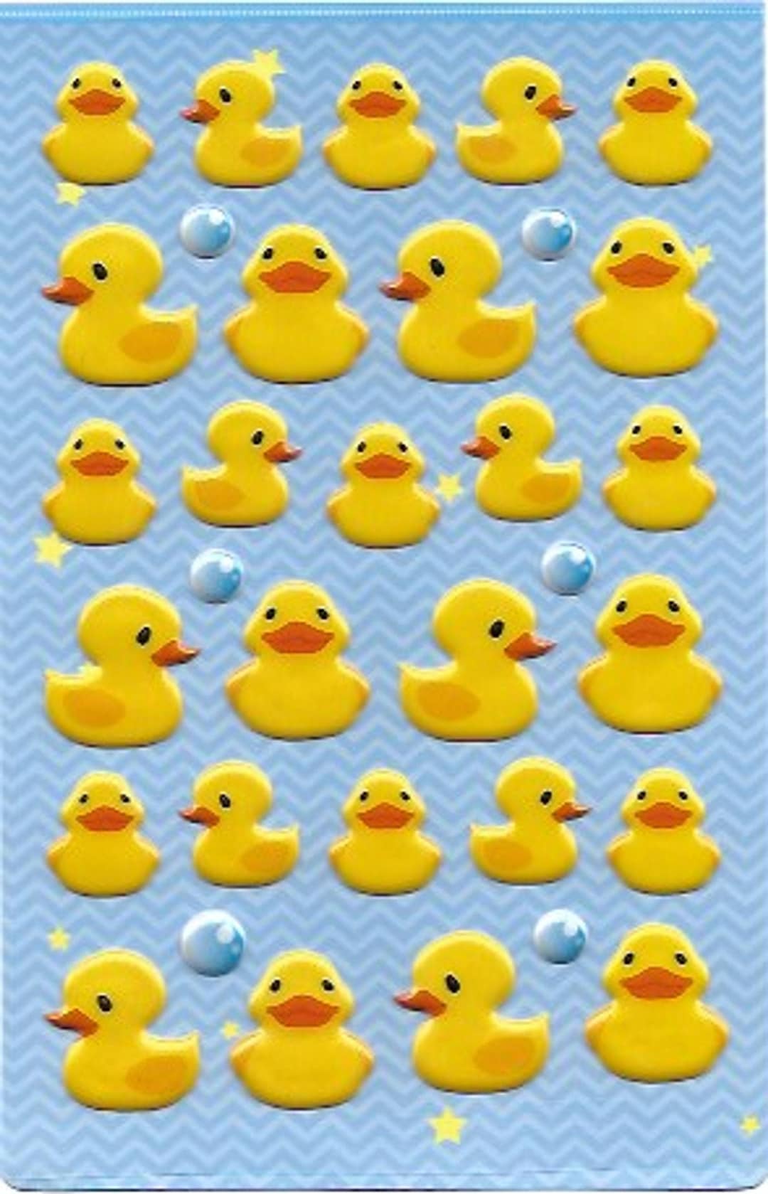 Rubber Duckies Puffy Sticker Set | 33 Adorable Colourful Stickers ...