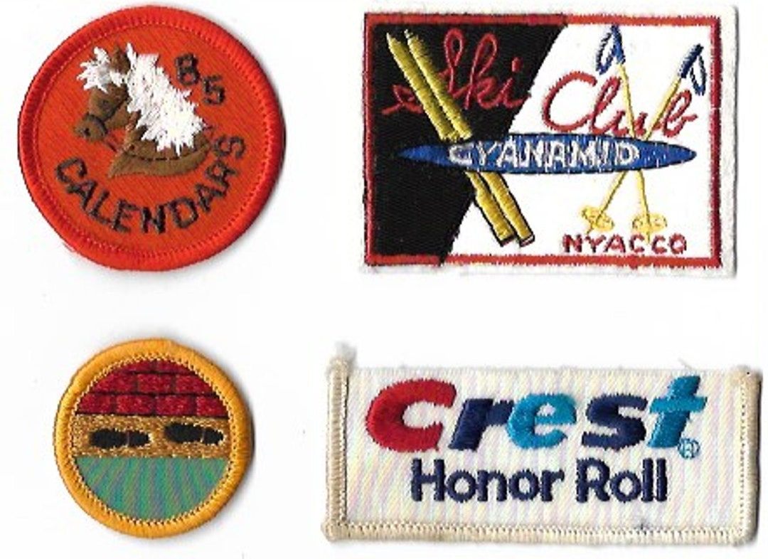 Vintage Embroidered Random Patches | Retro Sew-on Badge | Uniform ...