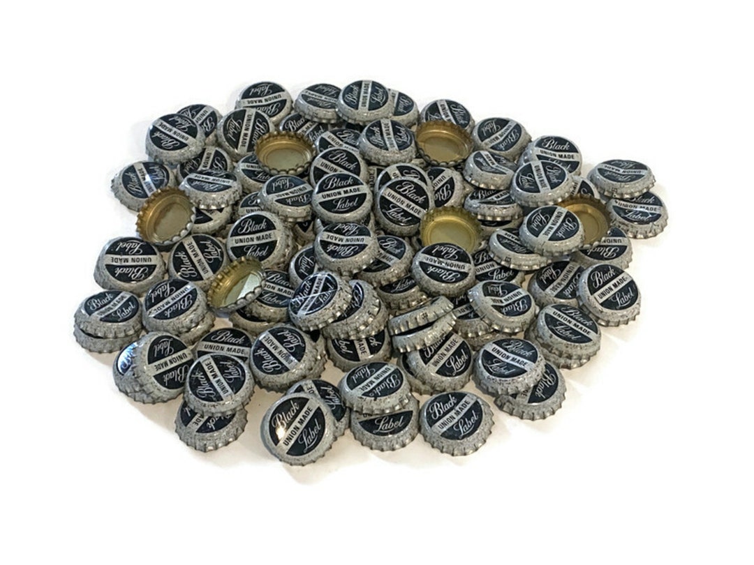 Black Label Beer Bottle Caps From 1970s | Lot of 25 Vintage Bottle Caps ...