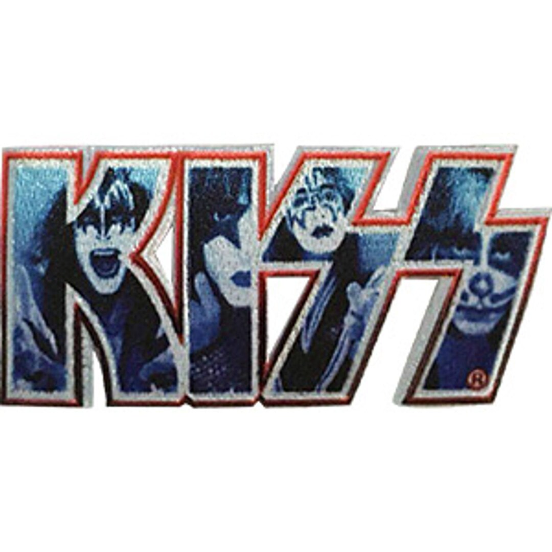 Kiss Logo With Image Embroidered Patch, Officially Licensed Iron on ...