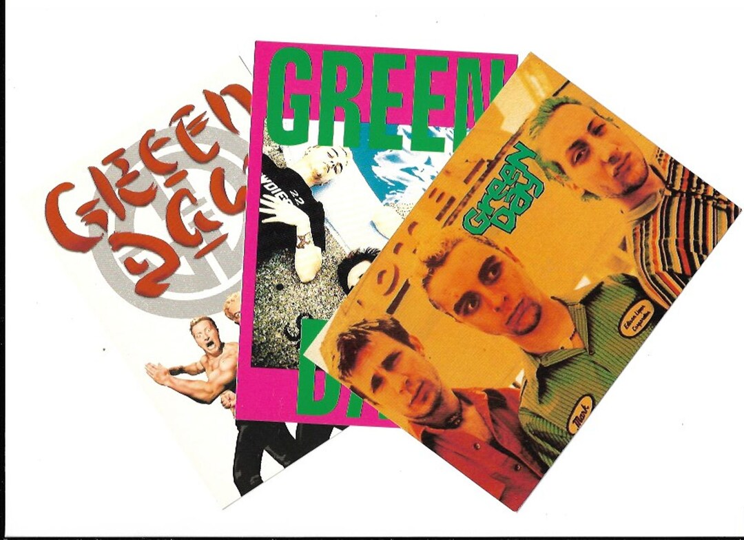 Vintage Music Postcards Green Day Postcards New and Unused Band ...