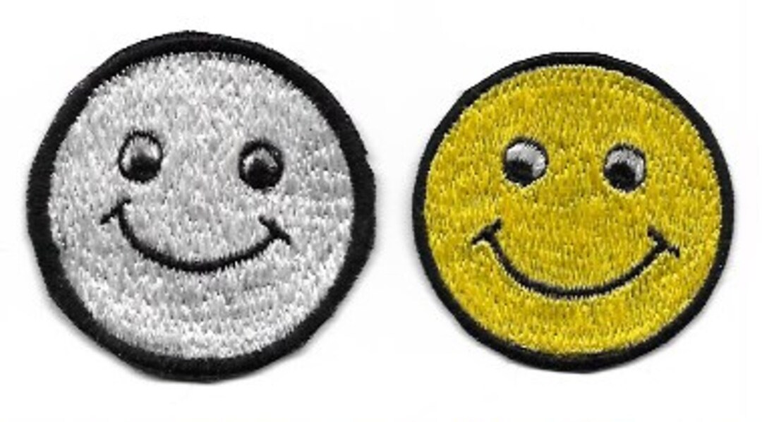 Vintage Happy Face Smiley Face Embroidered Patch / Sew on - Etsy