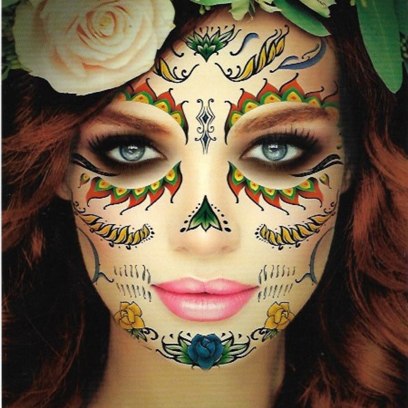 Day of the Dead Face Mask - Etsy