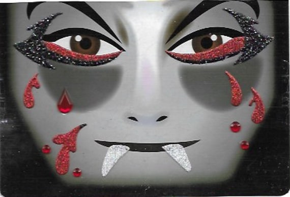 Vampire Face Sticker Set Temporary Face Decorations Gothic - Etsy