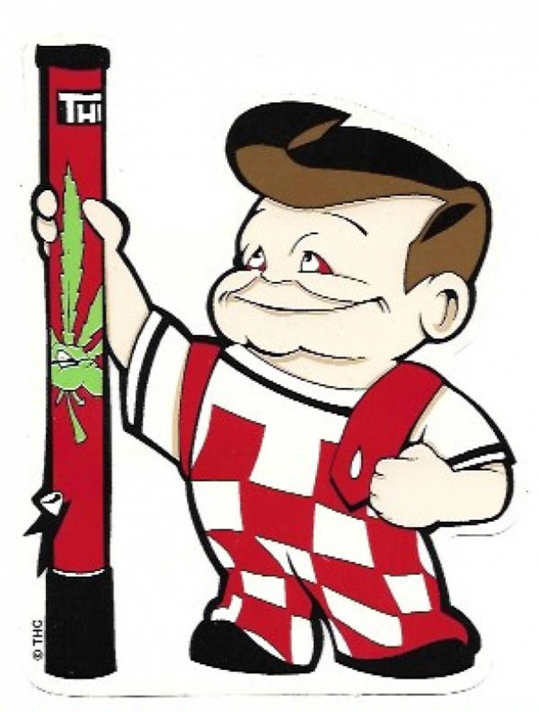 THC Vinyl Sticker / Decal, Vintage Big Boy With Bong Sticker From the ...
