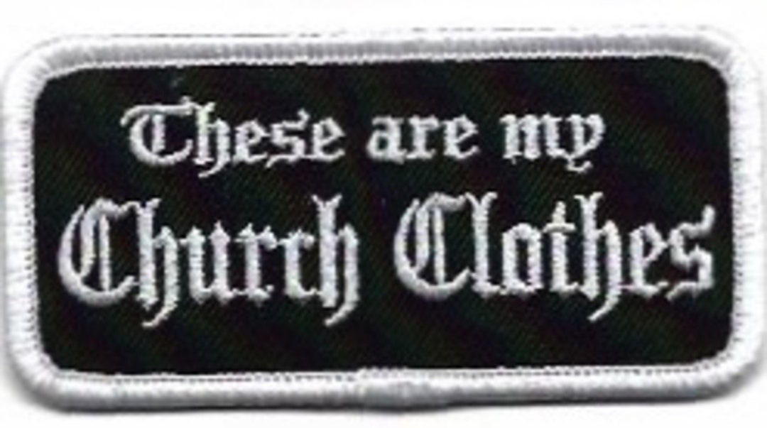 Church Clothes Name Tag Patch / Iron-on Applique, Badge, Embroidered ...