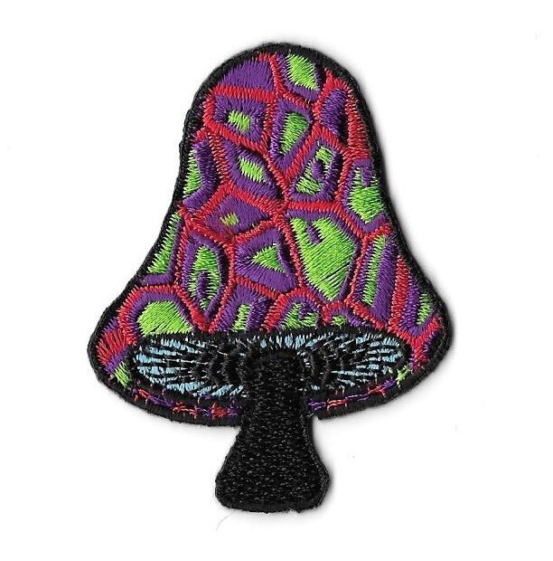 Mushroom Toadstool Patch / Iron on Applique Psychedelic | Etsy