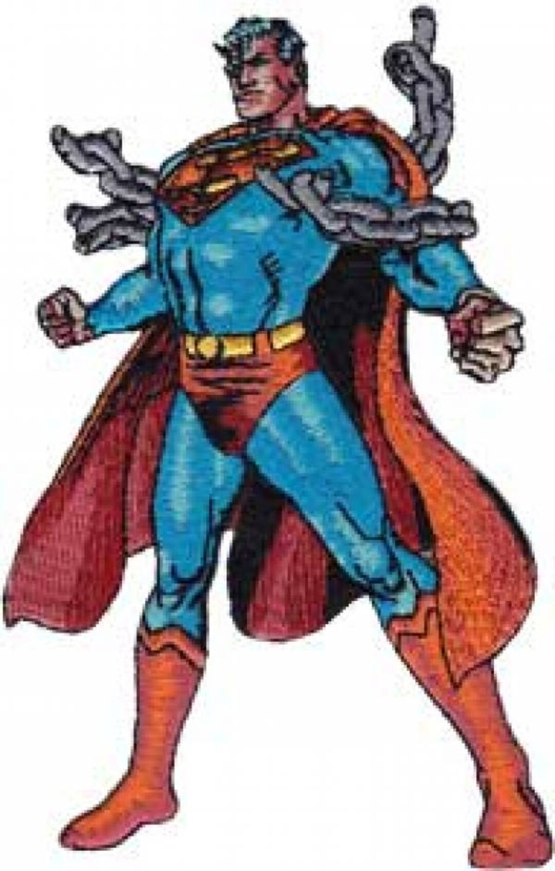 Superman Chains Patch / Iron on Applique, Superhero, Costume, DC Comics ...