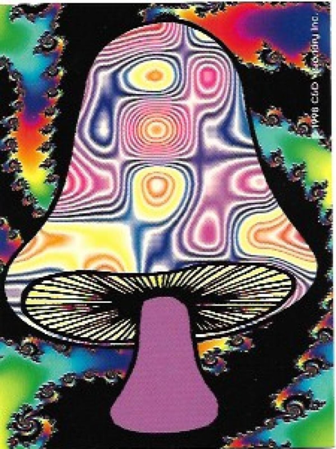 Trippy Mushroom Vinyl Sticker / Decal, Sixties, Retro, Hippie ...