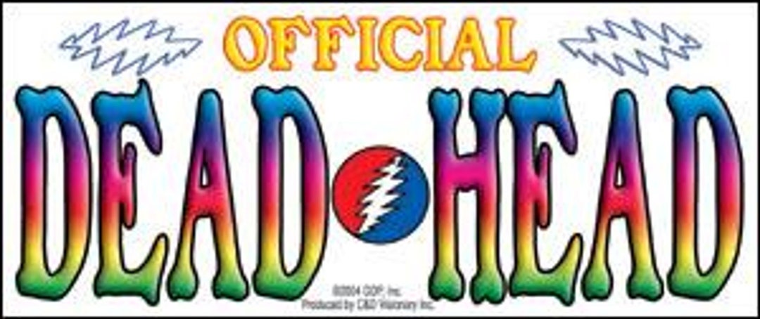 Official Dead Head Sticker / Grateful Dead Decal, Sixties, Retro ...