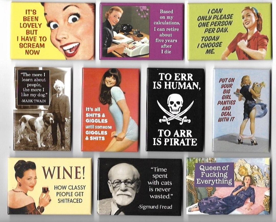 Funny Fridge Magnets | Retro, Witty, Arty Magnets | Sarcastic Magnets ...