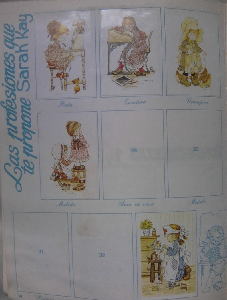 Vintage Sarah Kay Sticker Album.vintage Sticker.sarah Kay.holly Hobbies ...