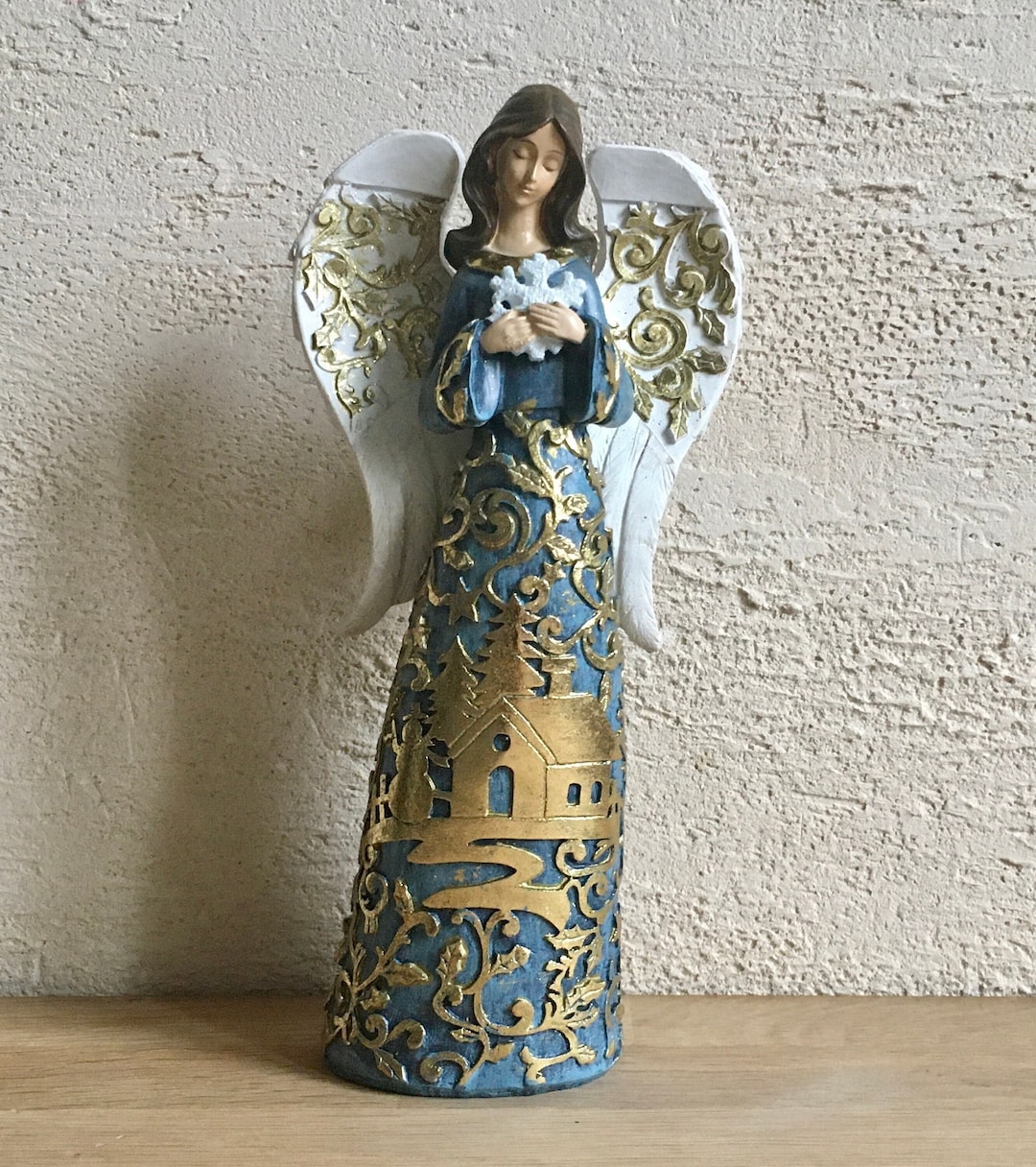 Resin Angel Christmas Angel Figurine Angel Statue Gift Hand Painted ...