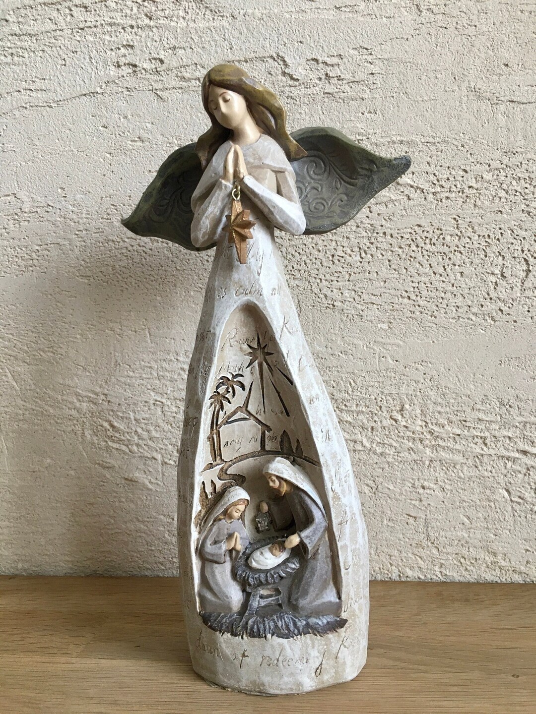 The Holy Family Angel Christmas Angel Figurine Nativity Scene Hand ...