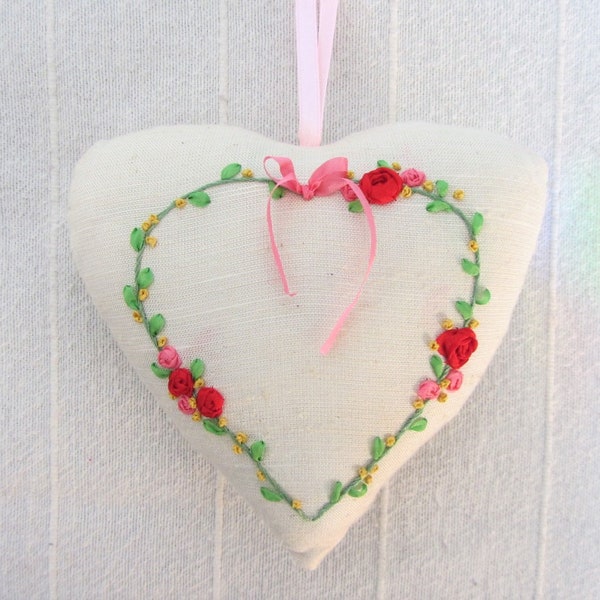 Embroidered Heart - Etsy