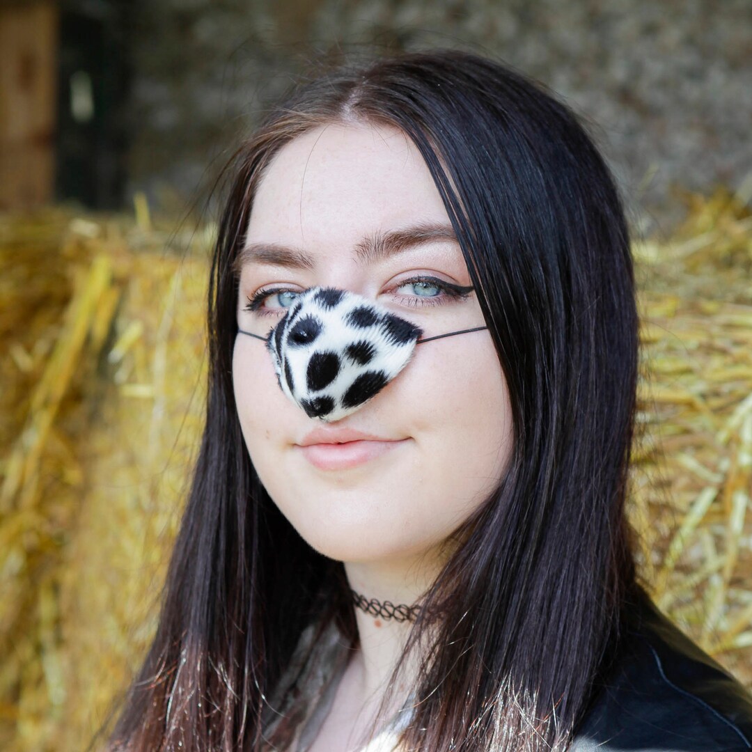 Nose Warmer, Dalmatian Faux Fur Nose Warmer, Nosewarmer, Nose Cosy ...